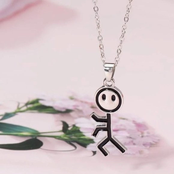 Kathrono | Jewelry | Awesome Stick Figure Dude Necklace | Poshmark